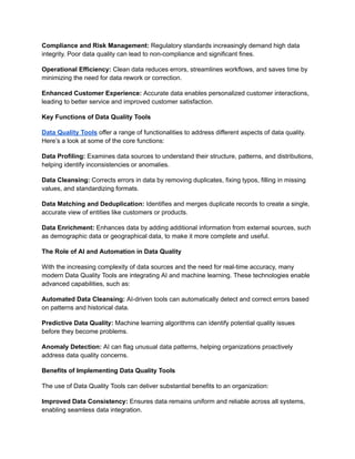 The Essentials of Data Quality Tools for Effective Data Management and ...