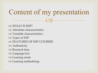 The essentials of esp methodology | PPTX