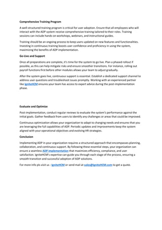 The Essential Steps for Successful ADP Implementation in Your ...