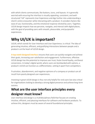 The Essential UIUX Designing Principles to Follow for Maintain Customer ...