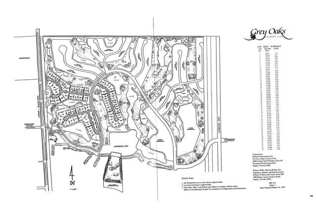 The Estates At Grey Oaks Site Plan Naples Florida | PPT