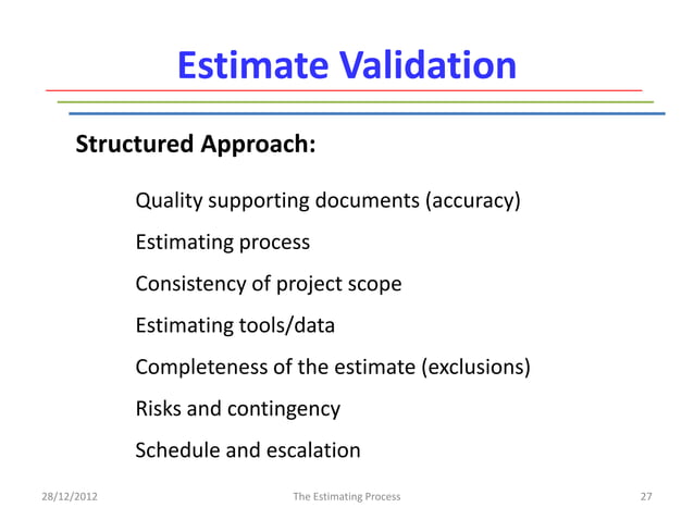 The estimating process | PPTX