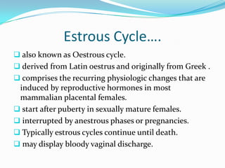 The estrous cycle | PPTX