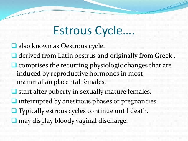 The Estrous Cycle