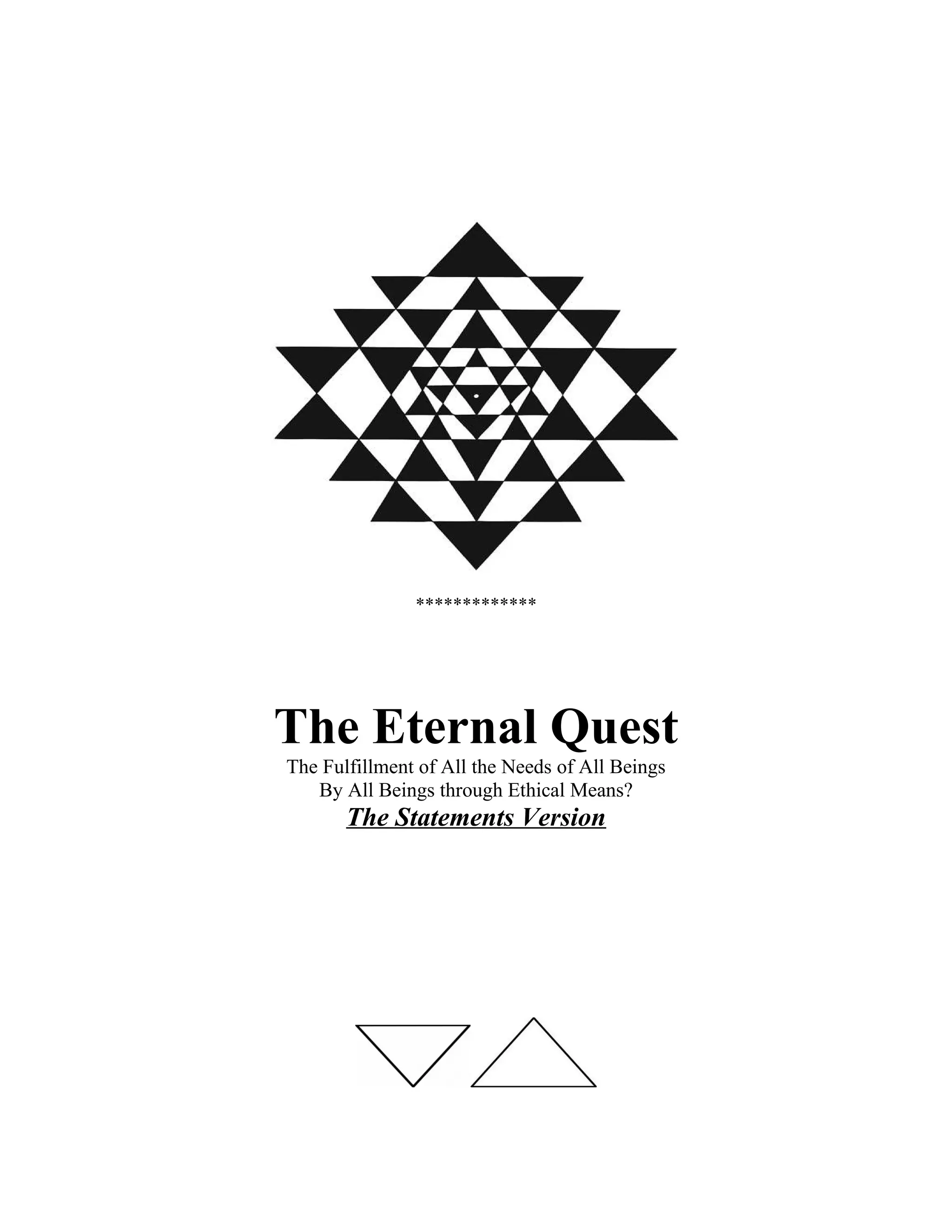 The Eternal Quest - The Statements Version - In English.doc