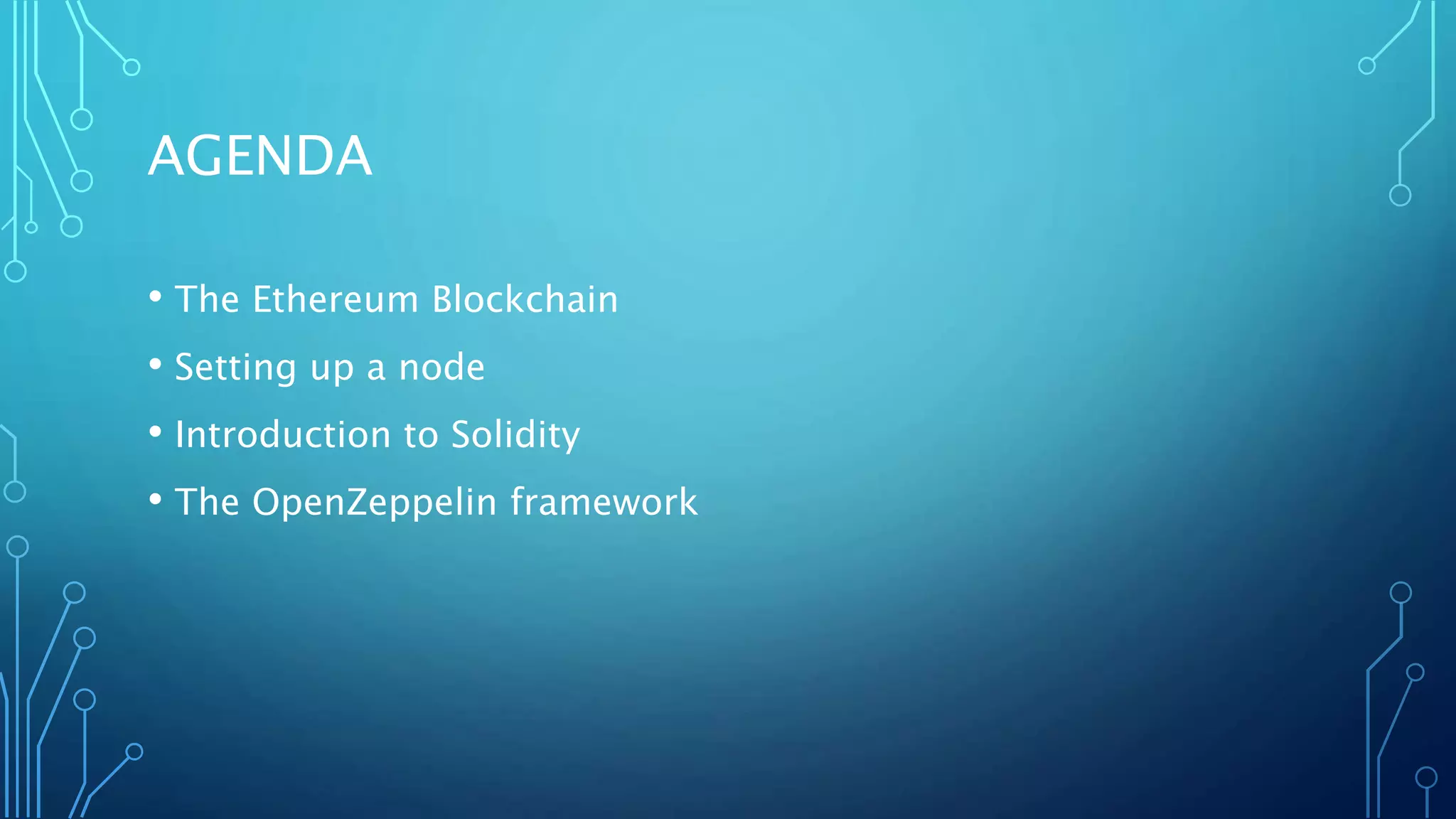 The Ethereum Blockchain - Introduction to Smart Contracts and ...