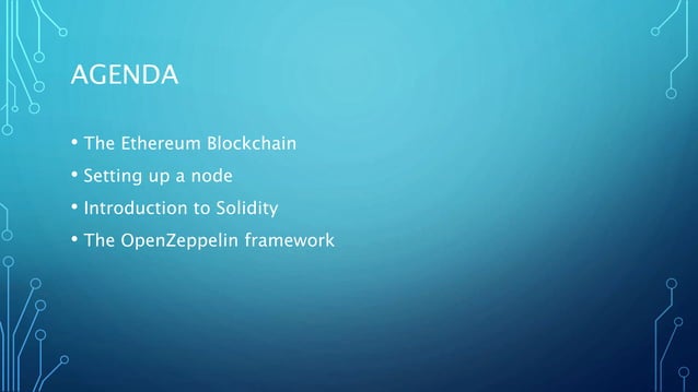The Ethereum Blockchain - Introduction to Smart Contracts and ...