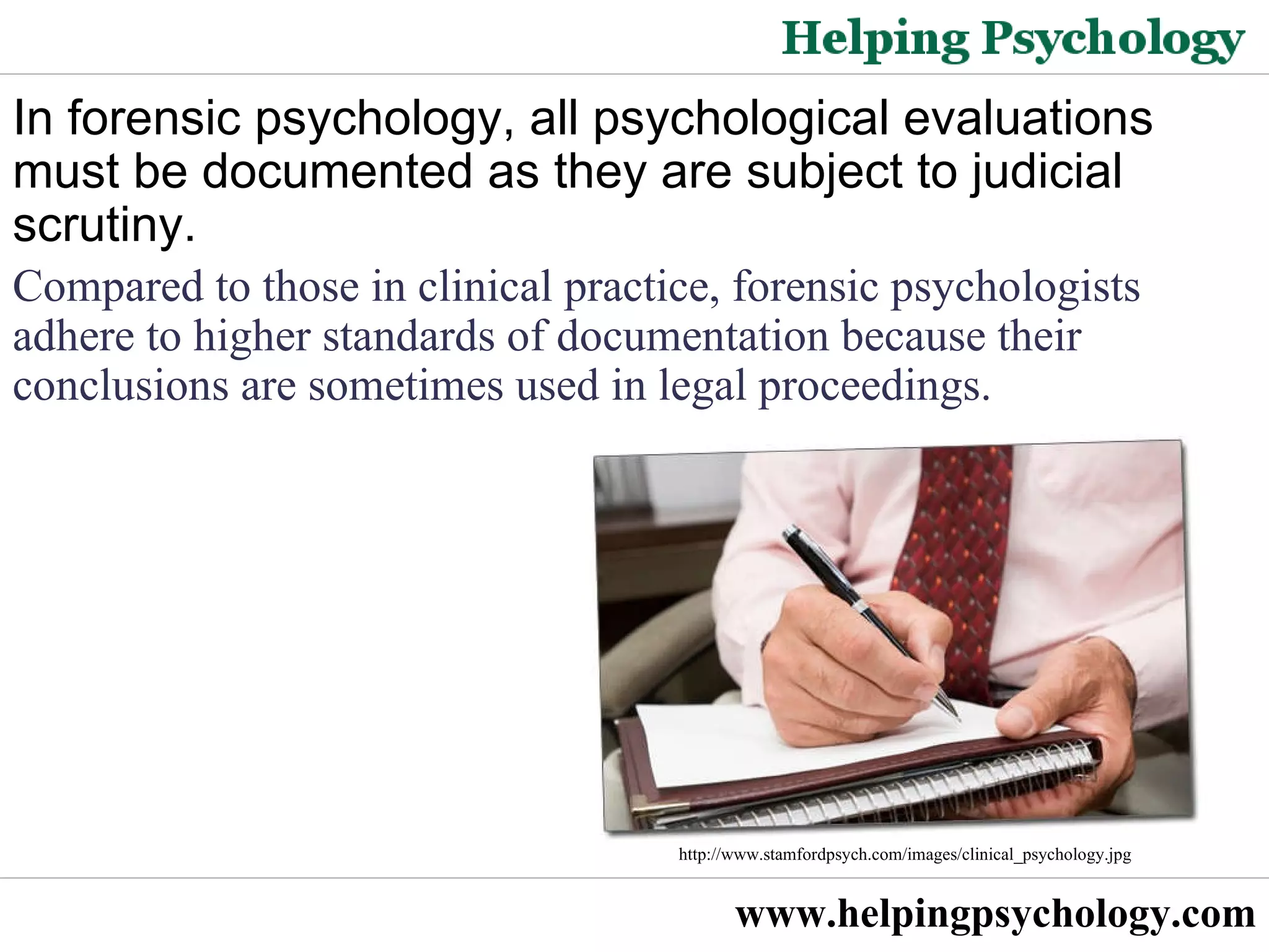 The Ethical Behavior of a Forensic Psychologist | PPT