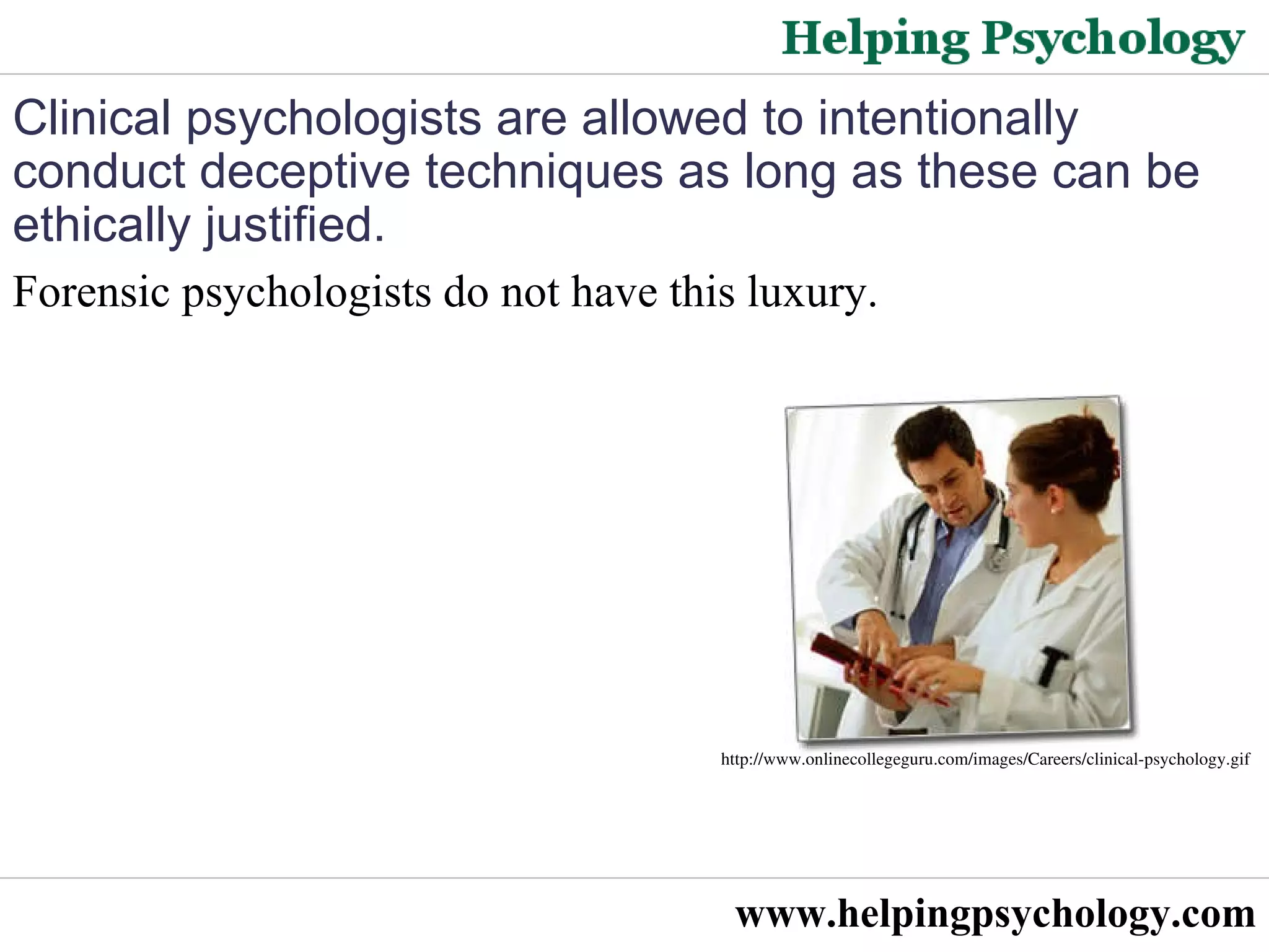 The Ethical Behavior of a Forensic Psychologist | PPT
