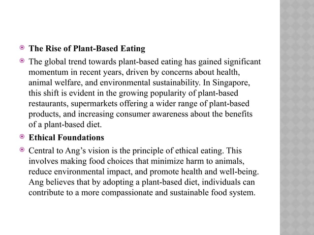 The Ethical Epicure: Ang Chong Yi’s Sustainable Food Revival in Singapore | PPT