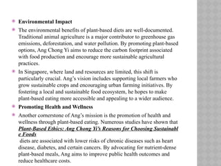 The Ethical Epicure: Ang Chong Yi’s Sustainable Food Revival in Singapore | PPTX | Food Industry ...