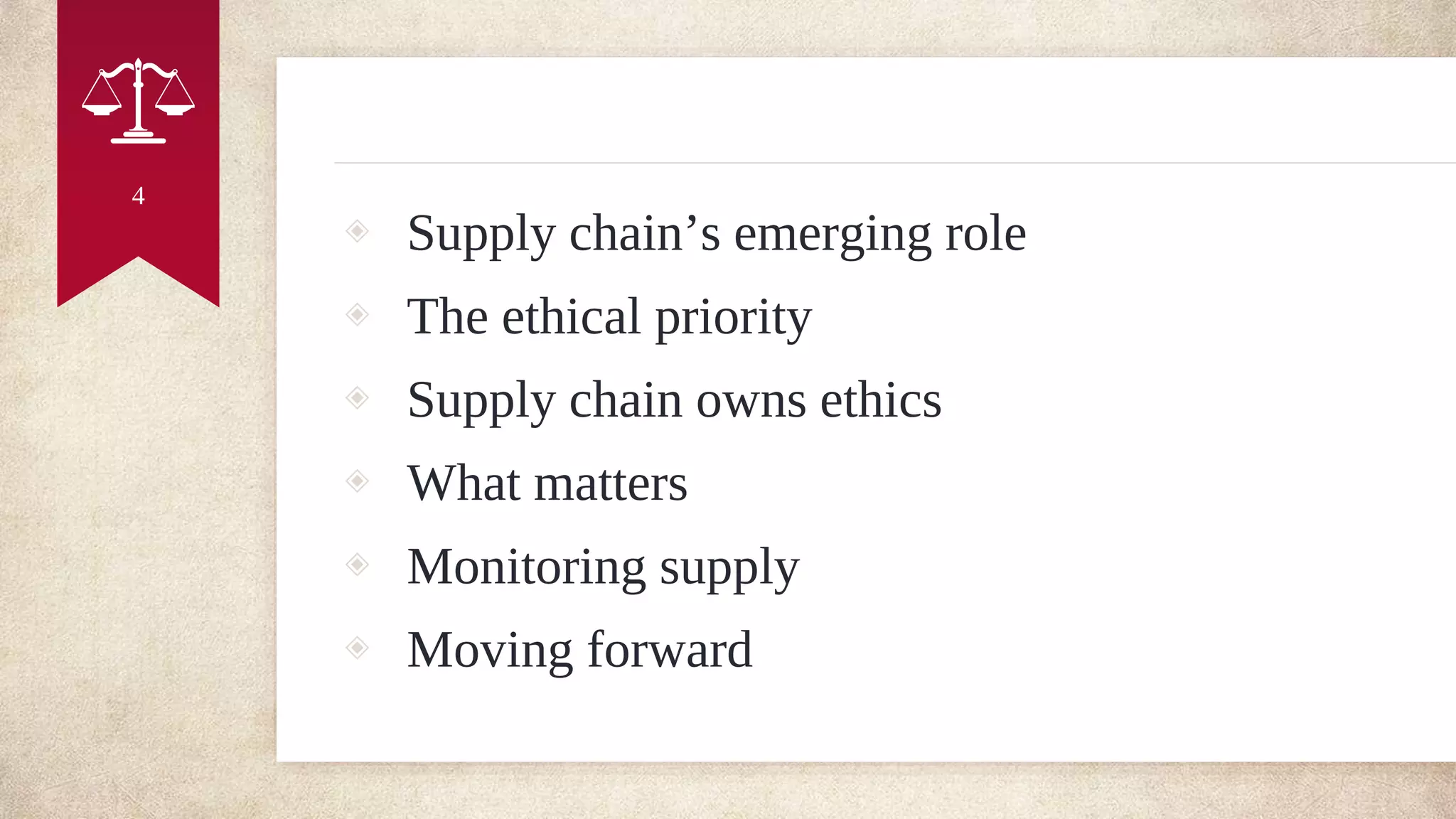 The ethical supply chain | PPTX
