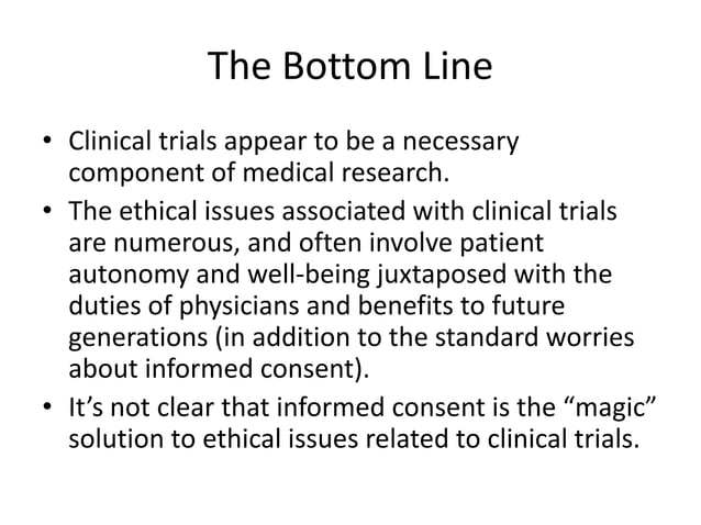 The ethics of clinical trials | PPT