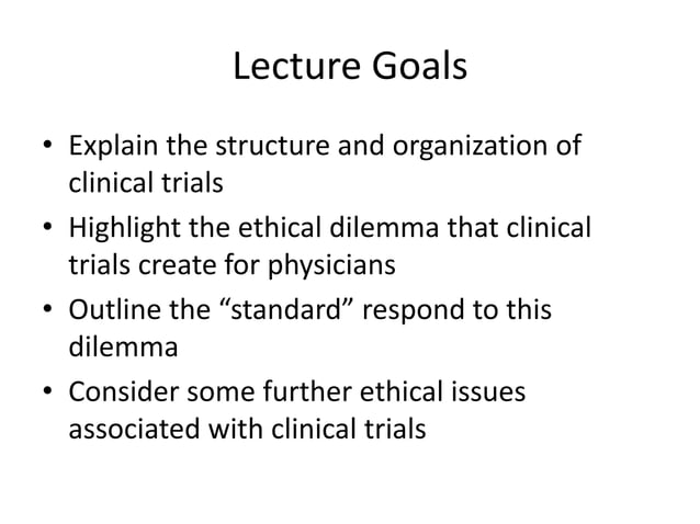 The ethics of clinical trials | PPT