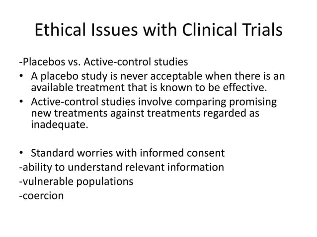 The ethics of clinical trials | PPTX