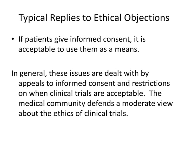 The ethics of clinical trials | PPT
