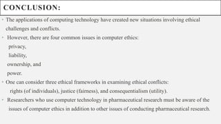 The ethics of computing in pharmaceutical research.pptx | Technology ...