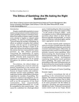 The Ethics of Gambling | PDF