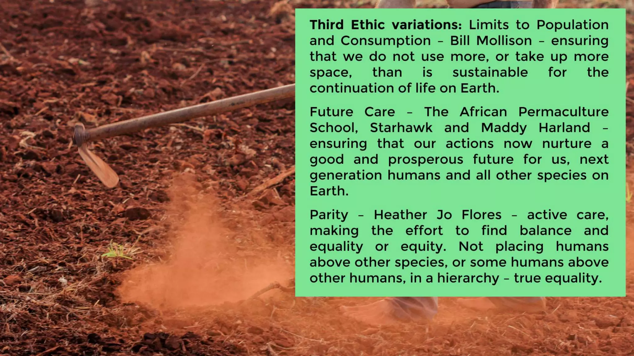 The ethics of permaculture | PPT