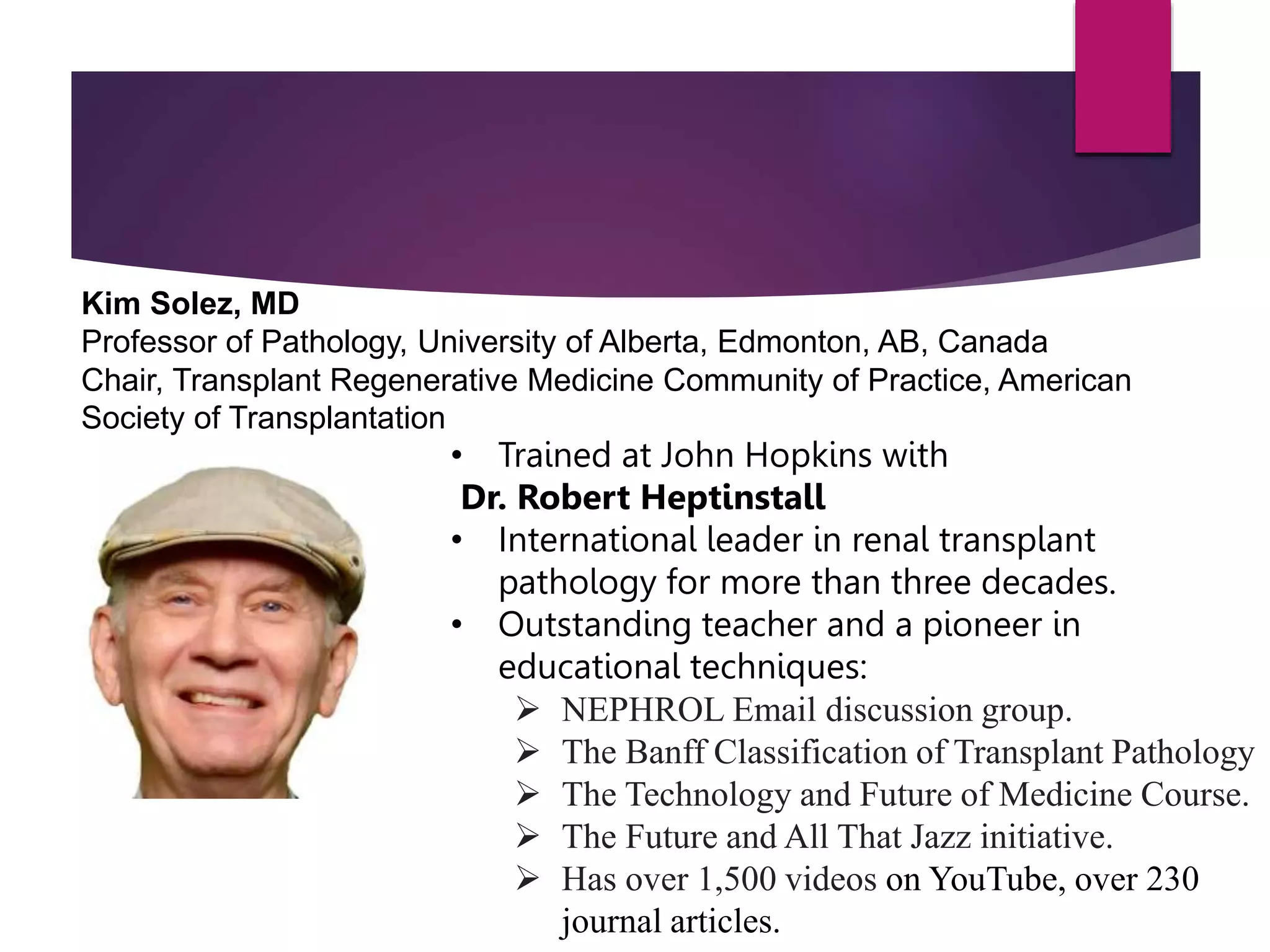 Kim Solez The Ethics of Pig to Human Transplants, Artificial ...