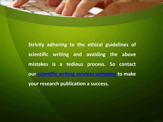 The Ethics of Scientific Paper Writing | PPTX