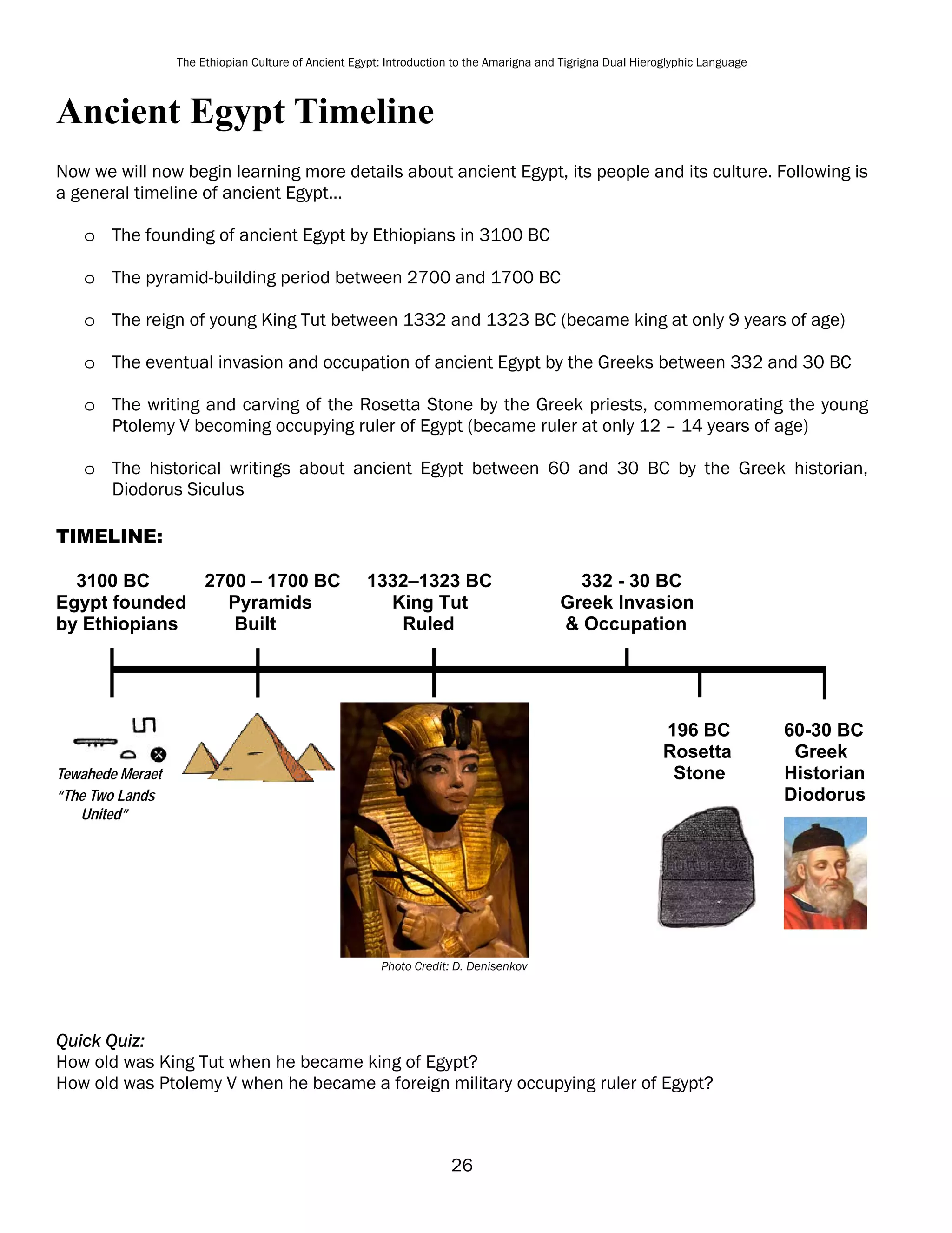 The Ethiopian Culture of Ancient Egypt: Introduction To Amarigna and ...