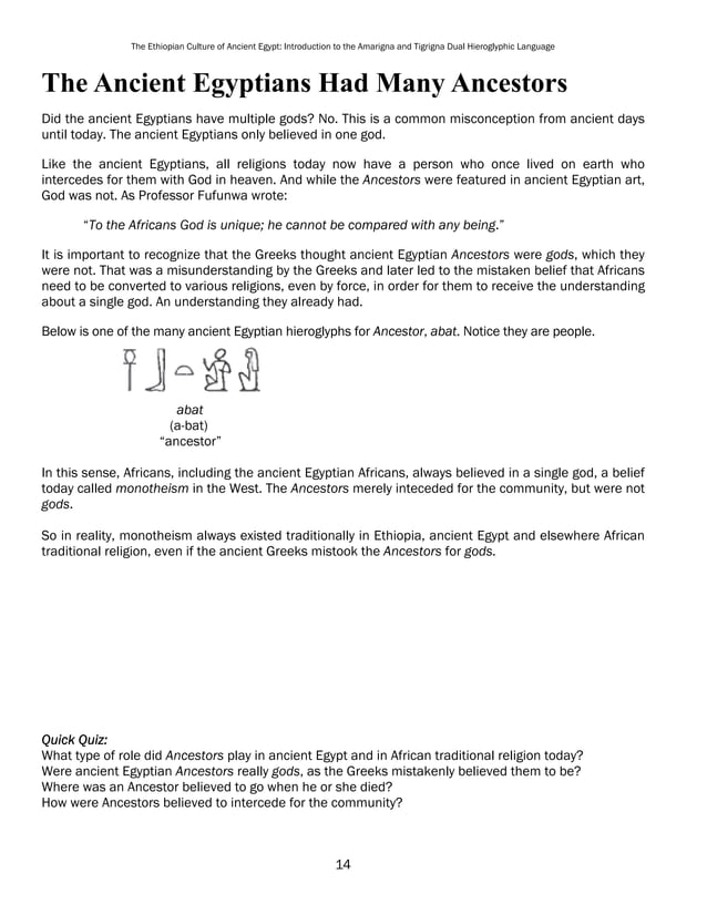 The Ethiopian Culture of Ancient Egypt: Introduction To Amarigna and ...