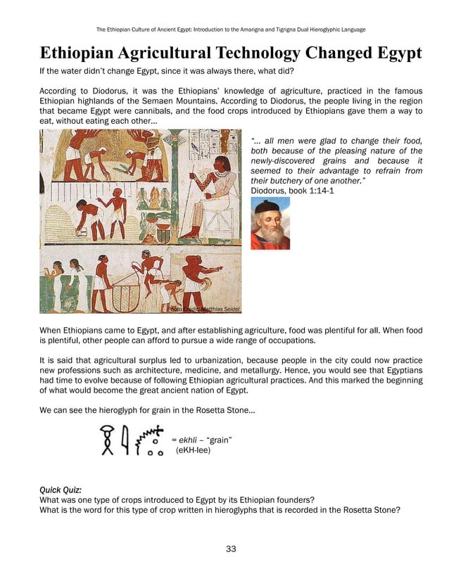 The Ethiopian Culture of Ancient Egypt: Introduction To Amarigna and ...