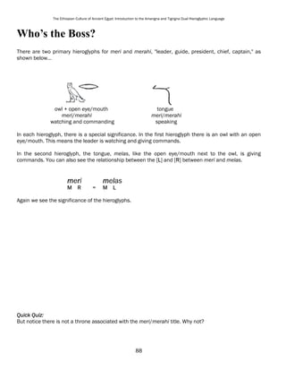 The Ethiopian Culture of Ancient Egypt: Introduction To Amarigna and ...