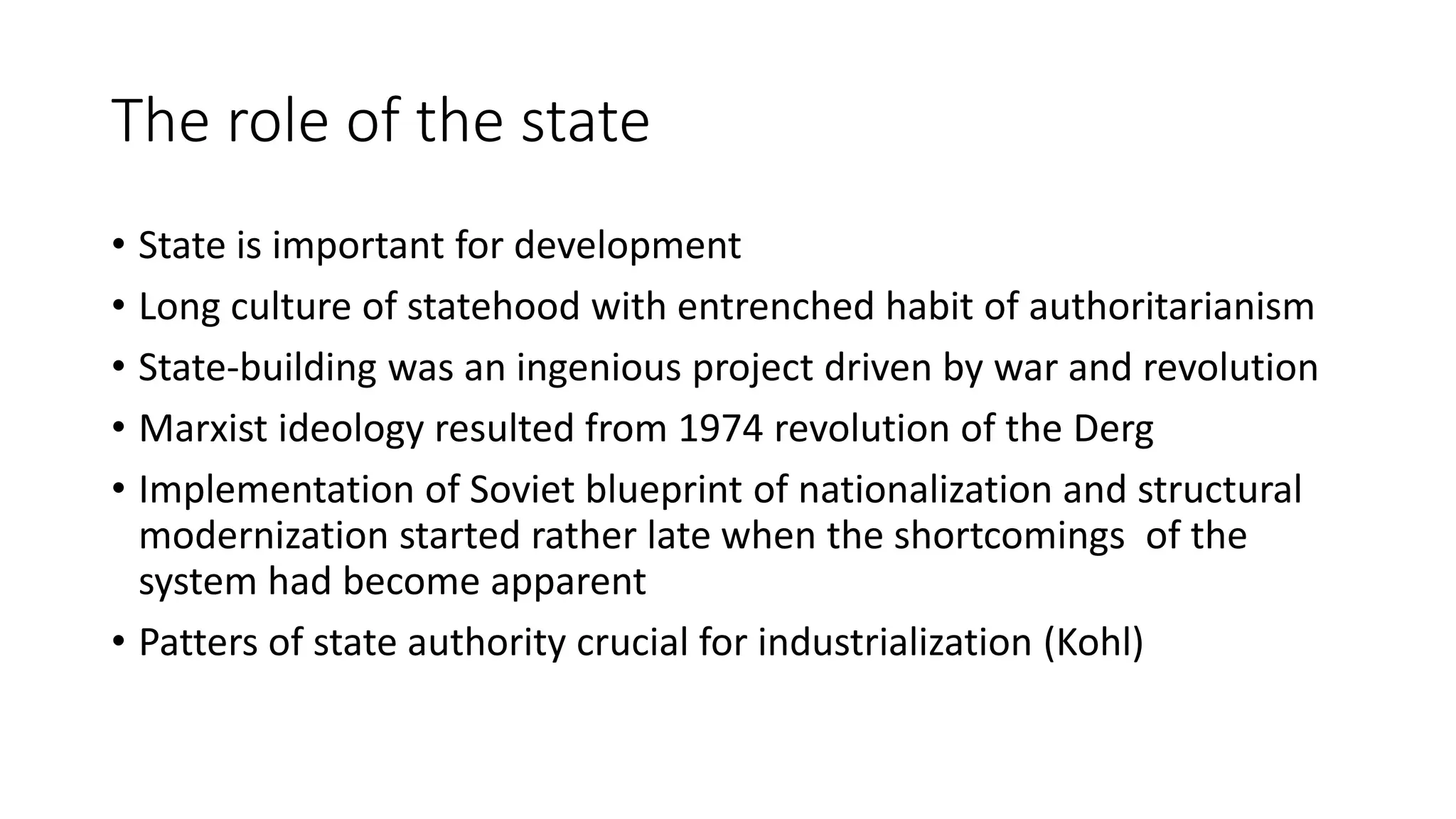 The ethiopian developmental state | PPTX