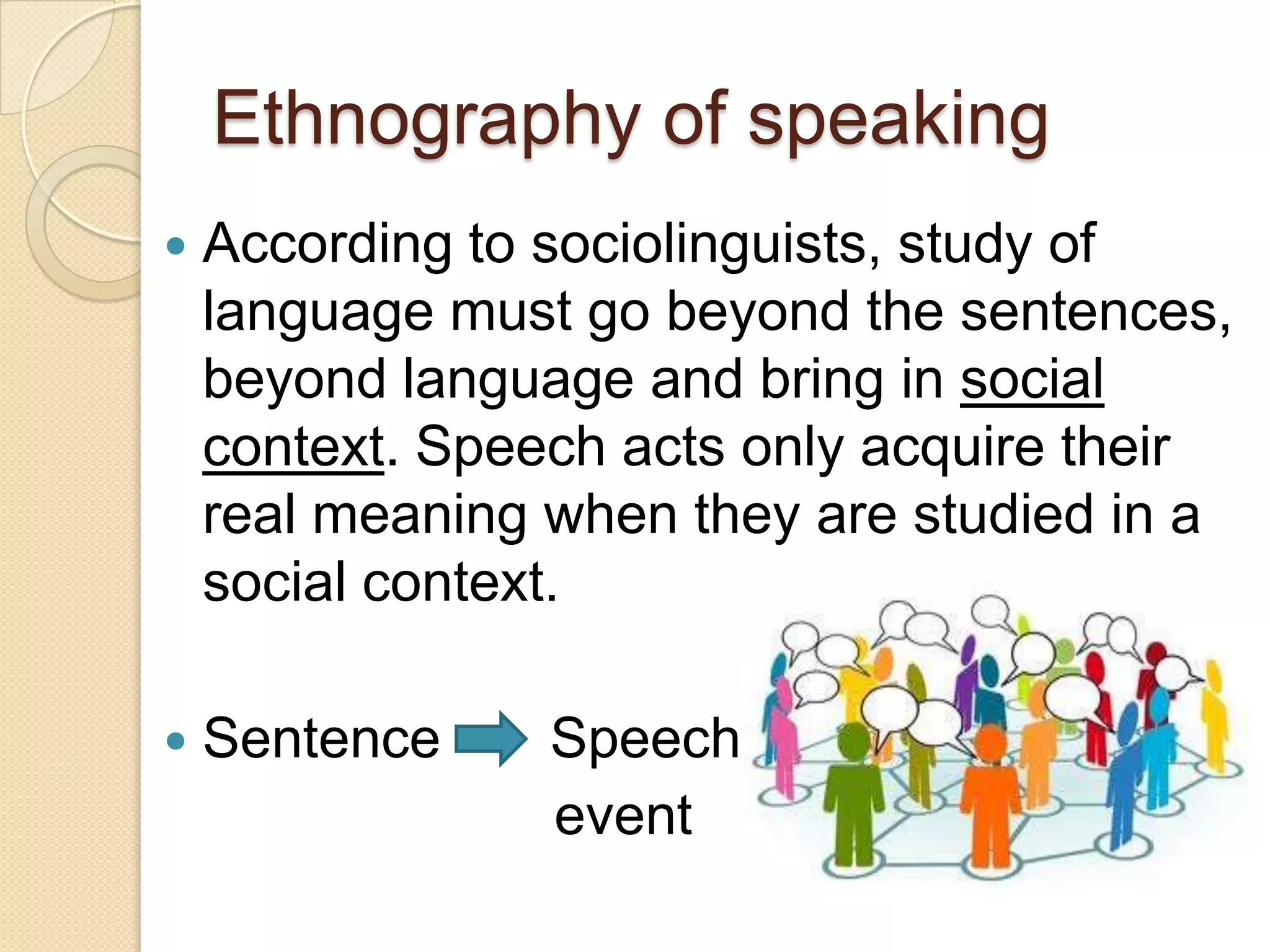 Ethnography of speaking and structure of conversation | PPTX