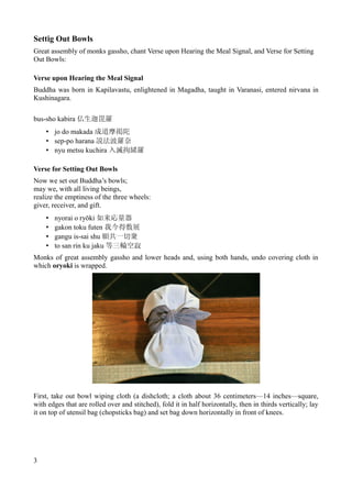 The Etiquette of Oryoki | PDF