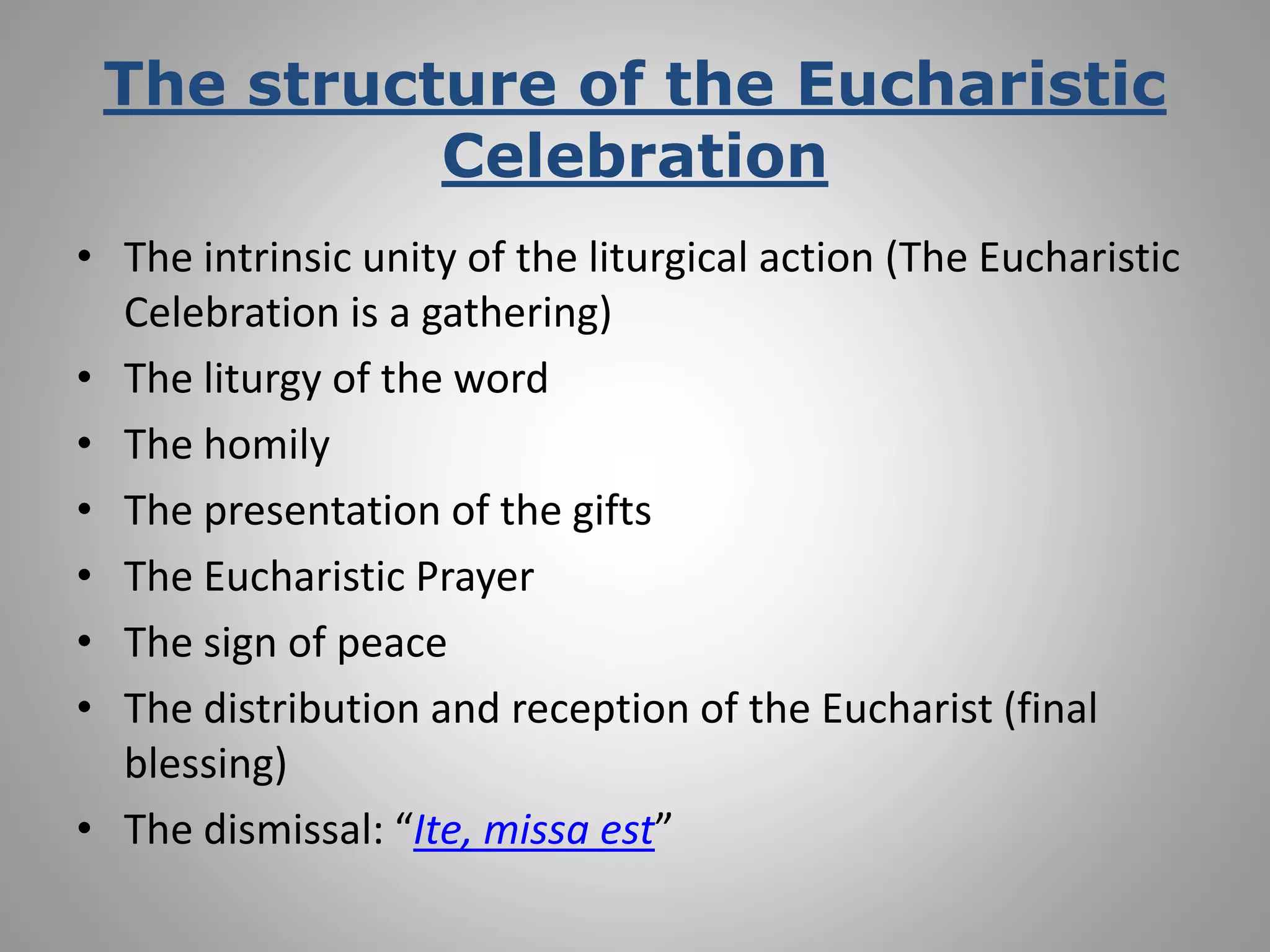 The Holy Eucharist | PPTX