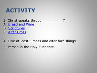 The Holy Eucharist | PPTX