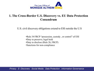 The EU Data Protection Reform's Impact on Cross Border E-discovery ...