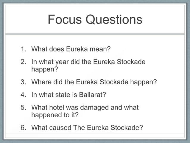 The eureka stockade | PPT