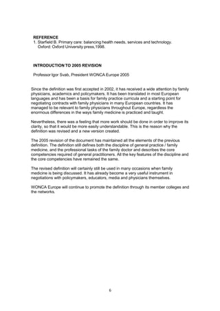 The european definition of general practice family medicine 2011 | PDF