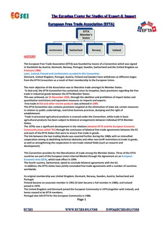 The European free trade association (EFTA) | PDF