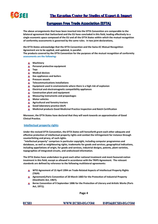 The European free trade association (EFTA) | PDF | Europe Travel ...