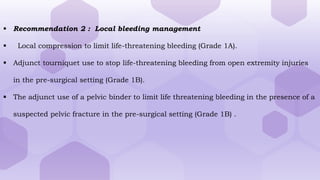 The European guidelines on management of major bleeding and ...