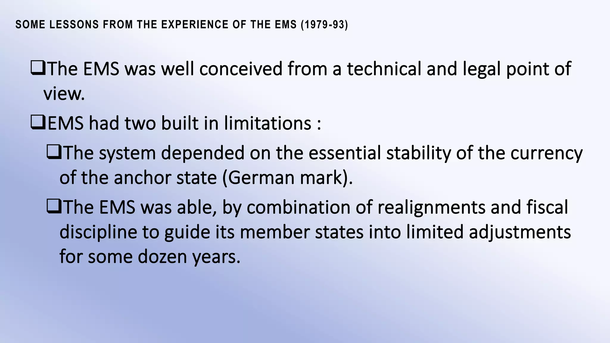 The European Monetary System | PPT