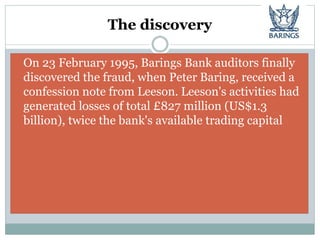 The event of barings bank collapse | PPTX