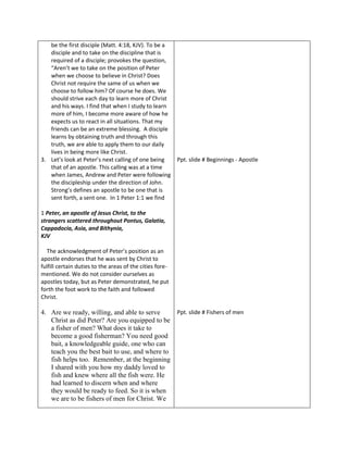 The Events of Peter (Part I) | DOCX