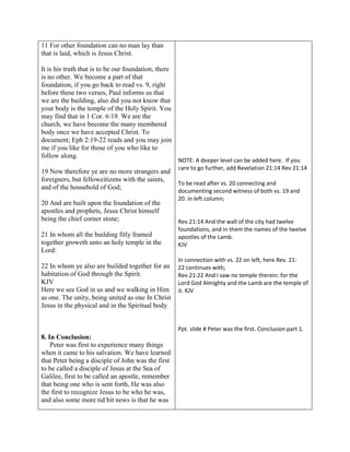 The Events of Peter (Part I) | DOCX