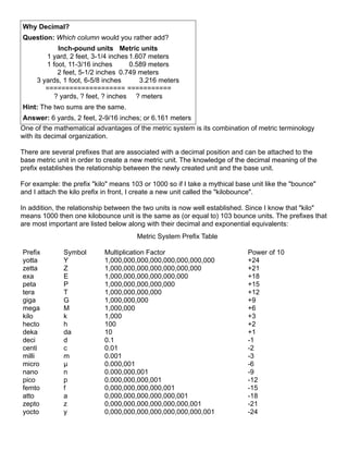 The everyday metric system | PDF