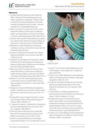 The Evidence For Breastfeeding | PDF
