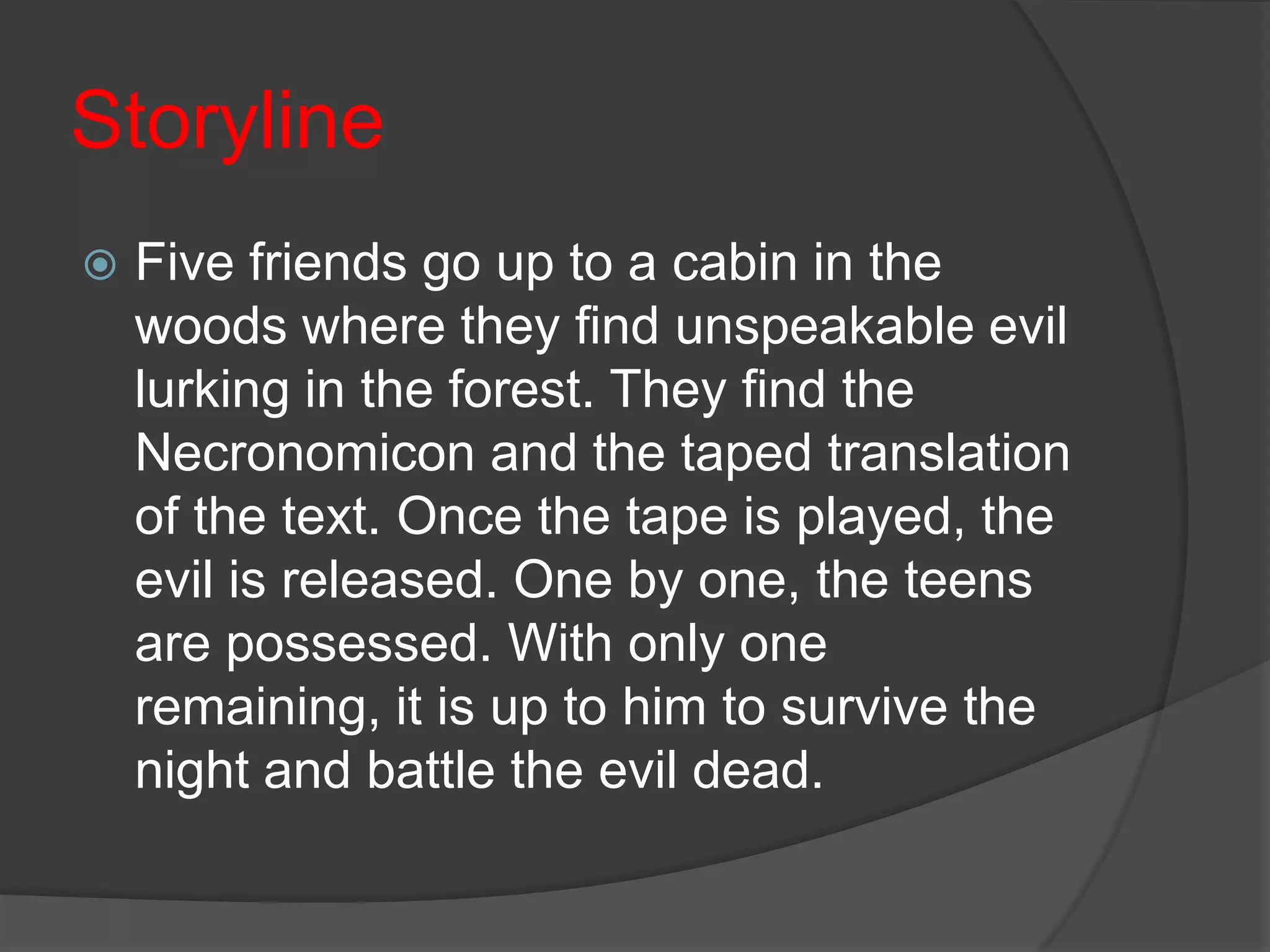The evil dead 1981 | PPTX