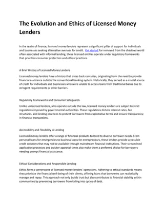 The Evolution and Ethics of Licensed Money Lenders.docx