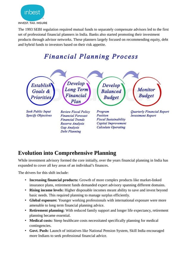 The Evolution and Growth of Financial Planning in India | PDF