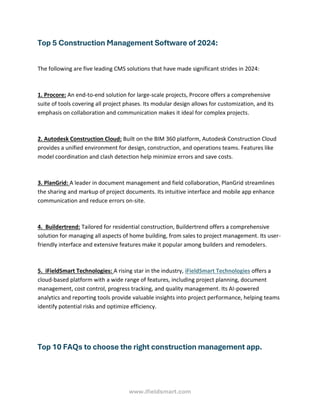 The Evolution and Impact of the Best Construction Management Software ...